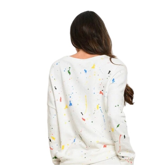 Sweaters | Women Long Sleeve Paint Splatter Sweater | Poshmark